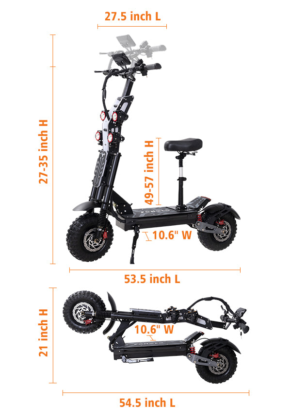 FOHOLO F19 Super-Fast Electric Scooter 7000W | TopRiding